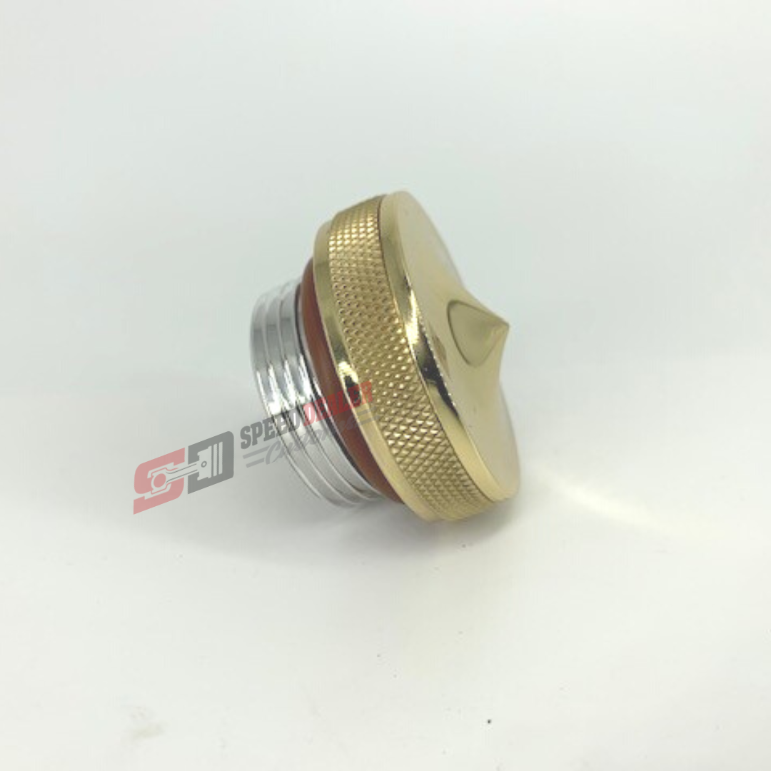 Custom Motorcycle Oil Cap 1-1/4" Pointed Style Brass - Mooneyes Oil Bag ...