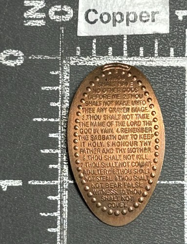 Ten 10 Commandments Moses Old Testament Bible Elongated Pressed Smashed ...