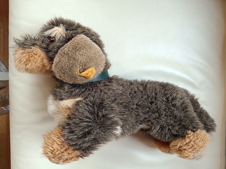 Steiff Kuscheltier Hund Dackel Plüschtier Stofftier Braun Grau 26cm Klassisch | eBay.de