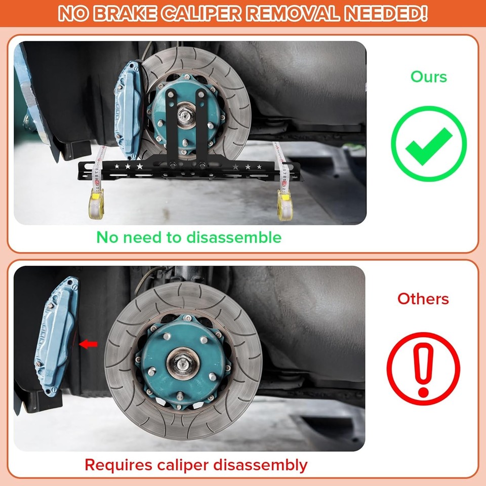 2Pcs Upgraded Wheel Toe Alignment Tool Plate Kit with Measuring Tapes ...