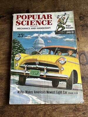 Vintage January 1952 Popular Science Mechanics Autos Book Paperback | eBay