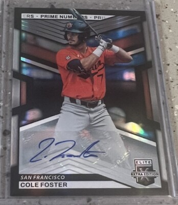 2023 Elite Extra Edition /200 Cole Foster Auto No. 36 ! | eBay
