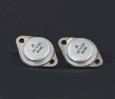 TWO (2) NOS MOTOROLA 2N 3055 2N3055 Transistors MADE IN USA | eBay