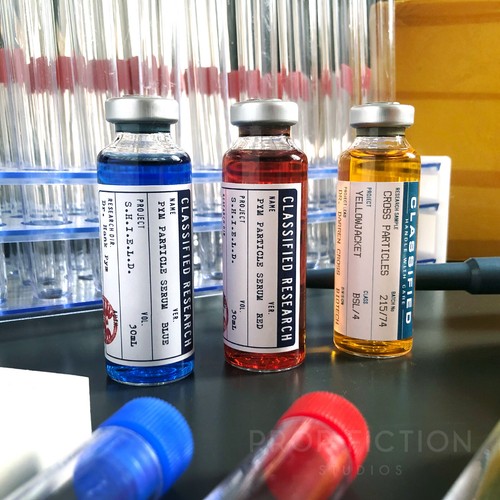 Cosplay Display Prop 'Pym / Cross Particles' Vials / Sealed Glass Vial ...
