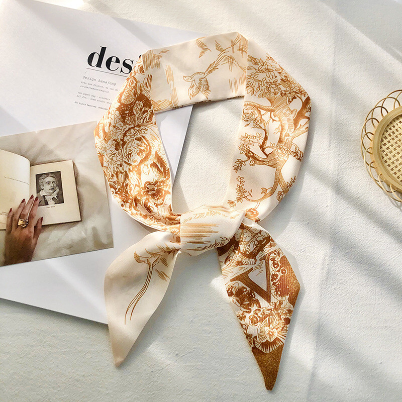 Womens Small Scarf Handle Bag Band Bandana Hair Tie Hair Head Neck ...