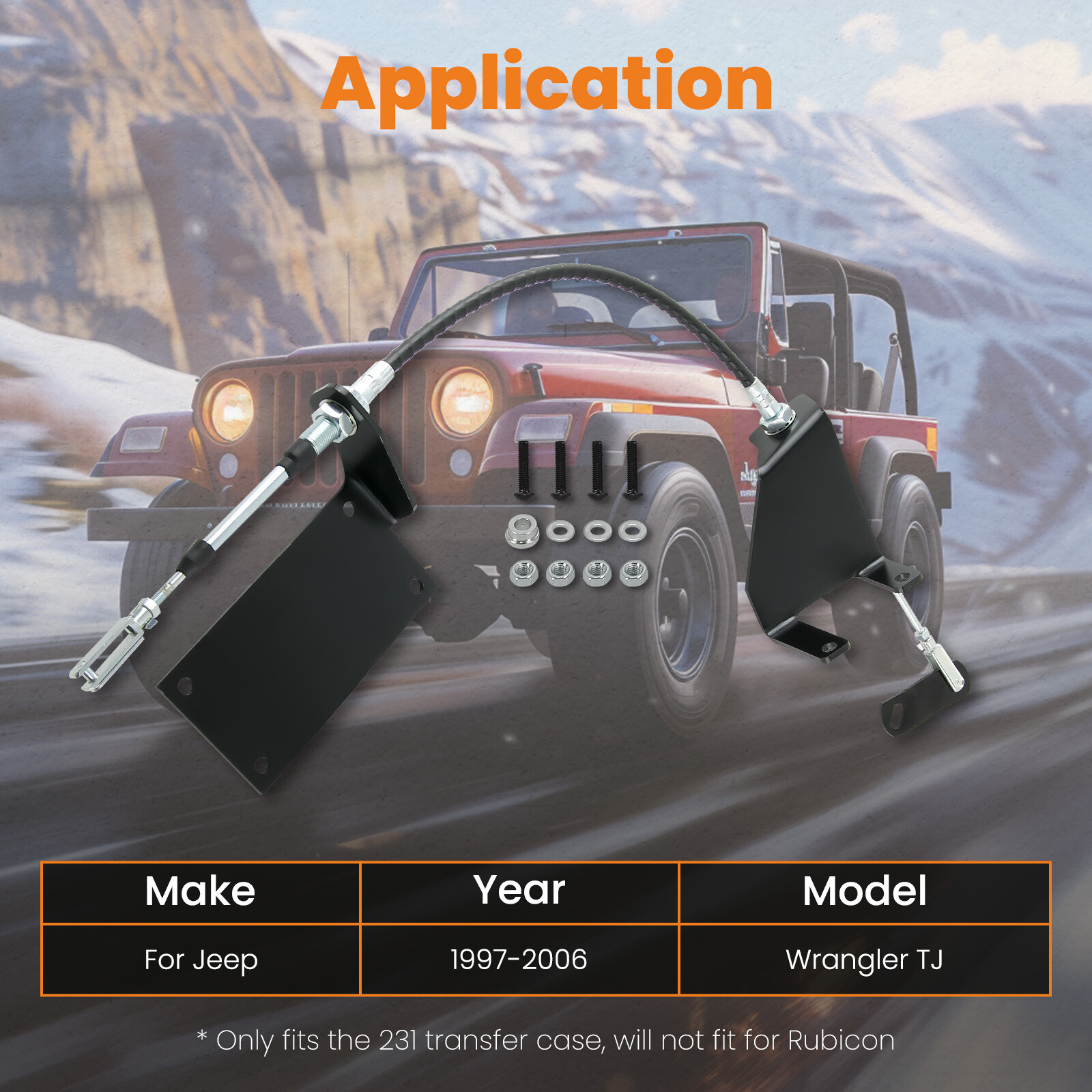 Transfer Case Shift Linkage Kit For Jeep Wrangler TJ 231 1997-2006 ...