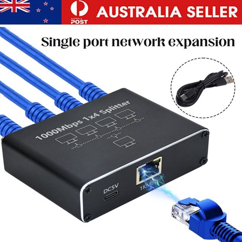 RJ45 Splitter 1 to 2 Ethernet Adapter Gigabit 1000M 1X2 Network Cable ...