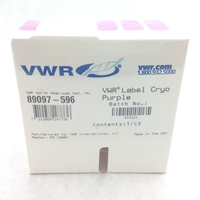 VWR - 89097-596 - VWR LABEL CRYO STRP PUR CS1000 (Case Of 1000) for ...