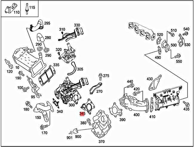 MERCEDES EGR Valve Gasket 6511421380 for sale online | eBay