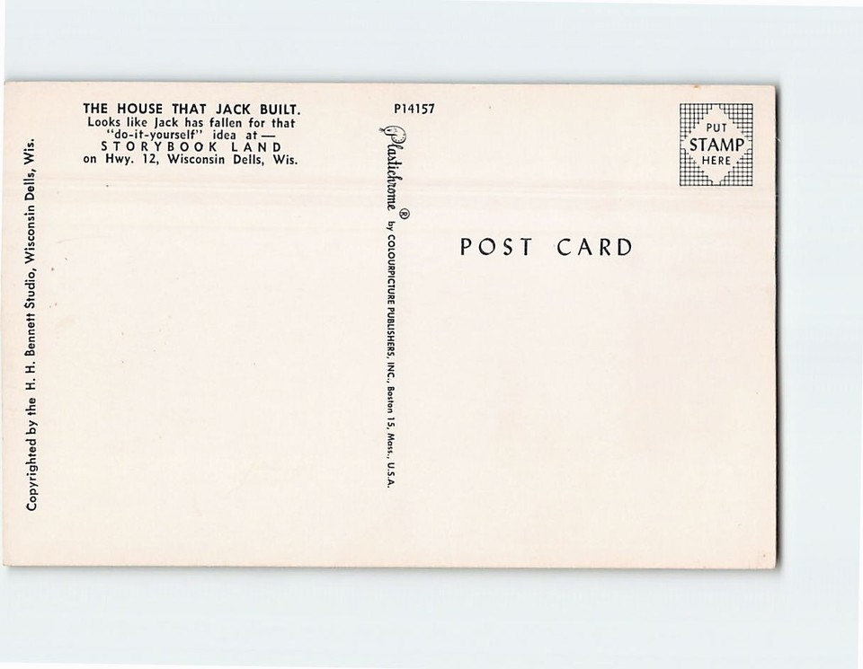 Postcard The House That Jack Built Storybook Land Highway 12 Wisconsin ...