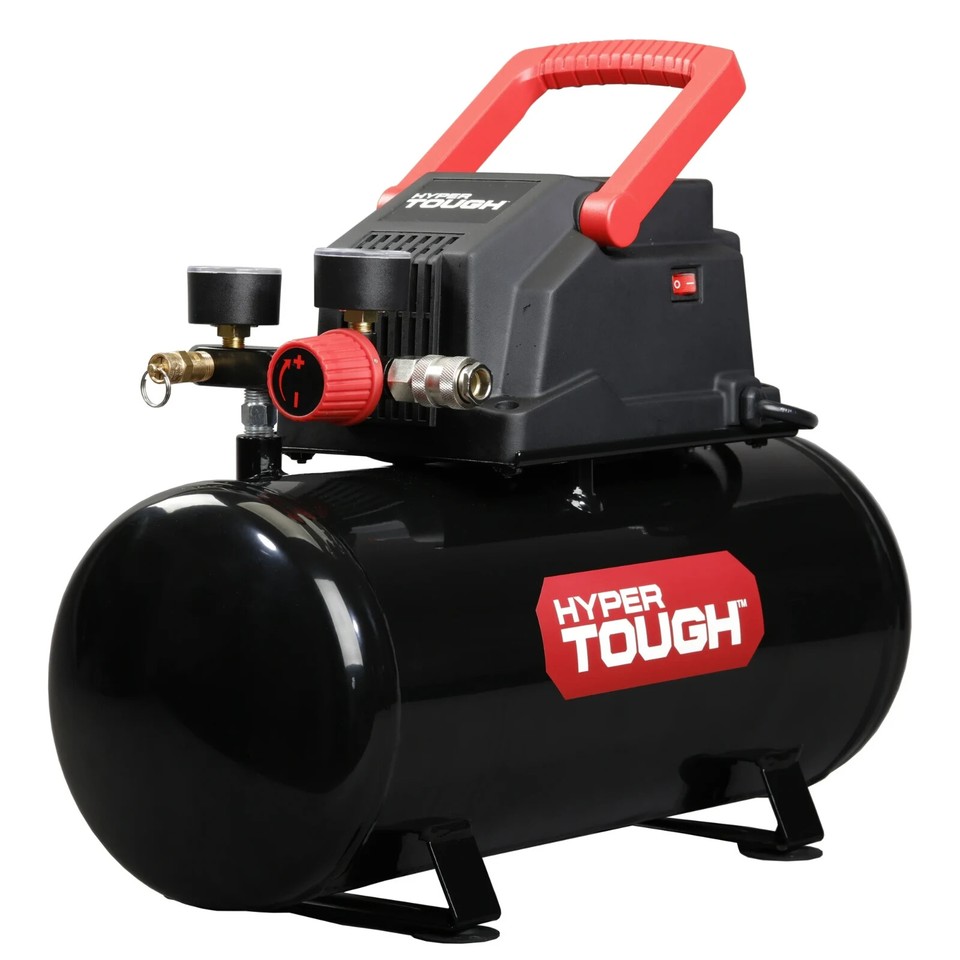 Hyper Tough Black 100 PSI Oil-free Portable Air Compressor 3 gal | eBay