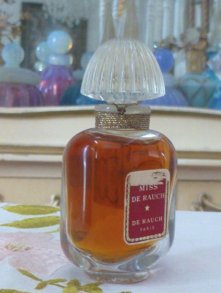 VTG 1960s CORDED Parfums de Rauch MISS DE RAUCH Real Perfume 0.50 1/2 ...