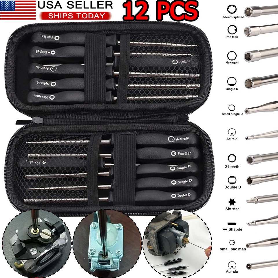 12 PCS Carburetor Tuning Tool Set for Standard 2 Cycle Small Engine ...