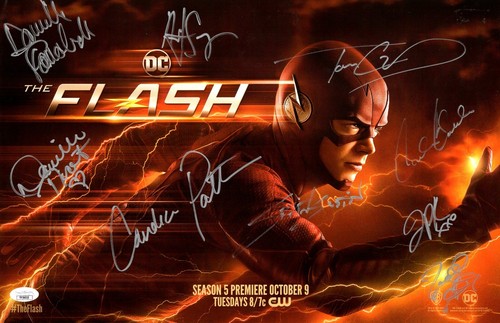 The Flash Cast Signed Autograph 11X17 Poster Gustin Cavanaugh 9 Sigs ...