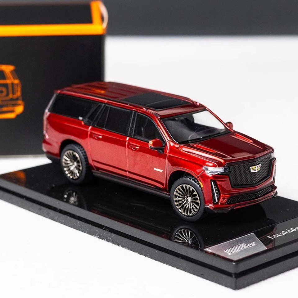 SHADOW PRO 1/64 Scale Cadillac Escalade ESV Red Diecast Car Toy Model ...