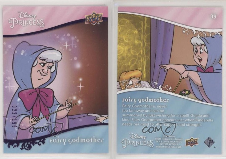 2019 Upper Deck Disney Princess Characters Purple 22/199 Fairy ...