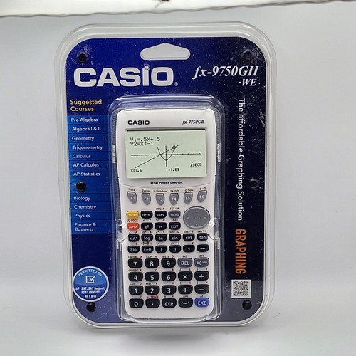 Casio FX-9750GII-WE Graphing Calculator Calculus Algebra SAT Chemistry ...