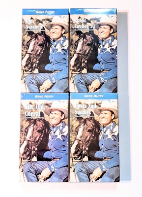 LOT OF 4 Vtg 90s SEALED VHS Gene Autry 1930s Singing Cowboy NM-Mint ...