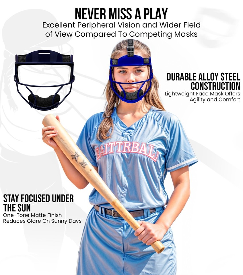 Exxact Sports Lightweight Softball Face Mask for Youth & Adult ...