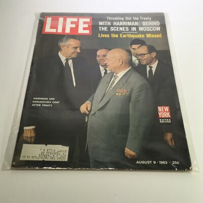 Life Magazine August 9 1963 W. Averell Harriman and Nikita Khruschev | eBay