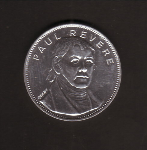Paul Revere--1969 Shell Famous Faces & Facts Coin | eBay