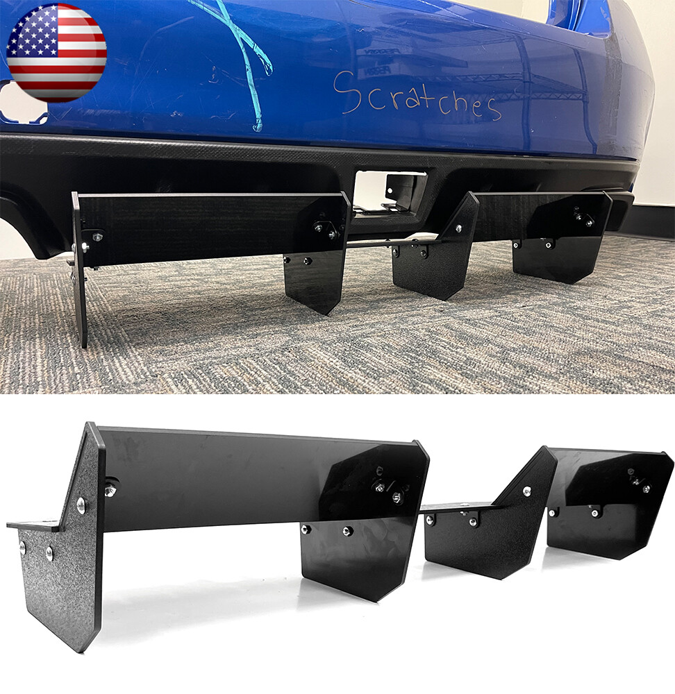 G2 Rear Bumper Winglet Splitter Spoiler Diffuser Fin For 15-21 Subaru ...