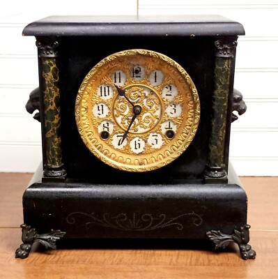 Antique 8 Day Time and Strike Sessions # 1 Parlor Clock Working | eBay