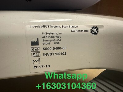 GE Invenia ABUS(Automated Breast Ultrasound) System 2017 Manufactured ...