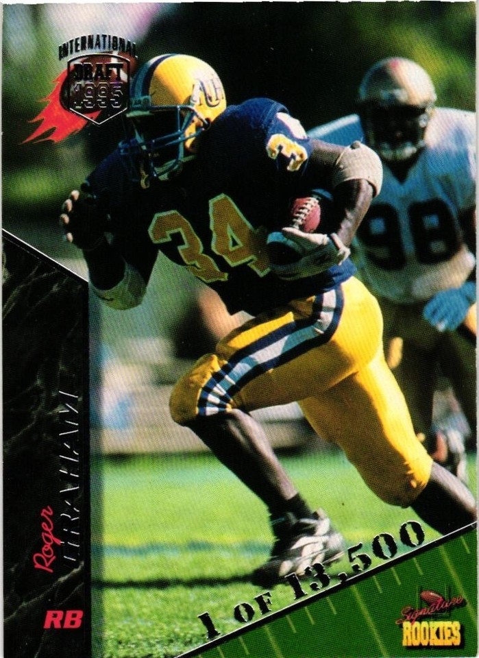 1995 Signature Rookies International /13500 Roger Graham #33 Rookie RC ...