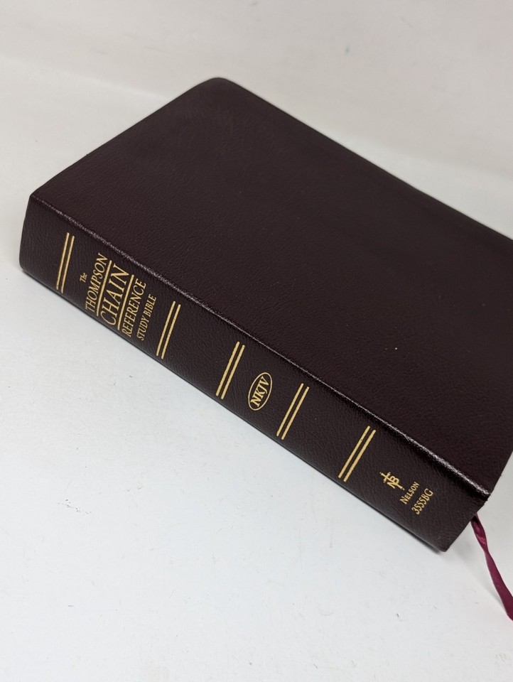 1997 NKJV Thompson Chain Reference Study Bible Burgundy Leather Nelson ...