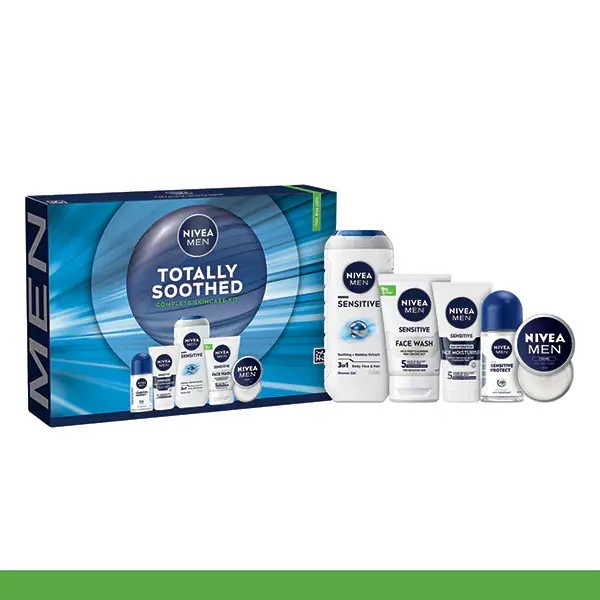NIVEA MEN Calm & Fresh 5-Piece Skincare Gift Set – Complete Daily ...