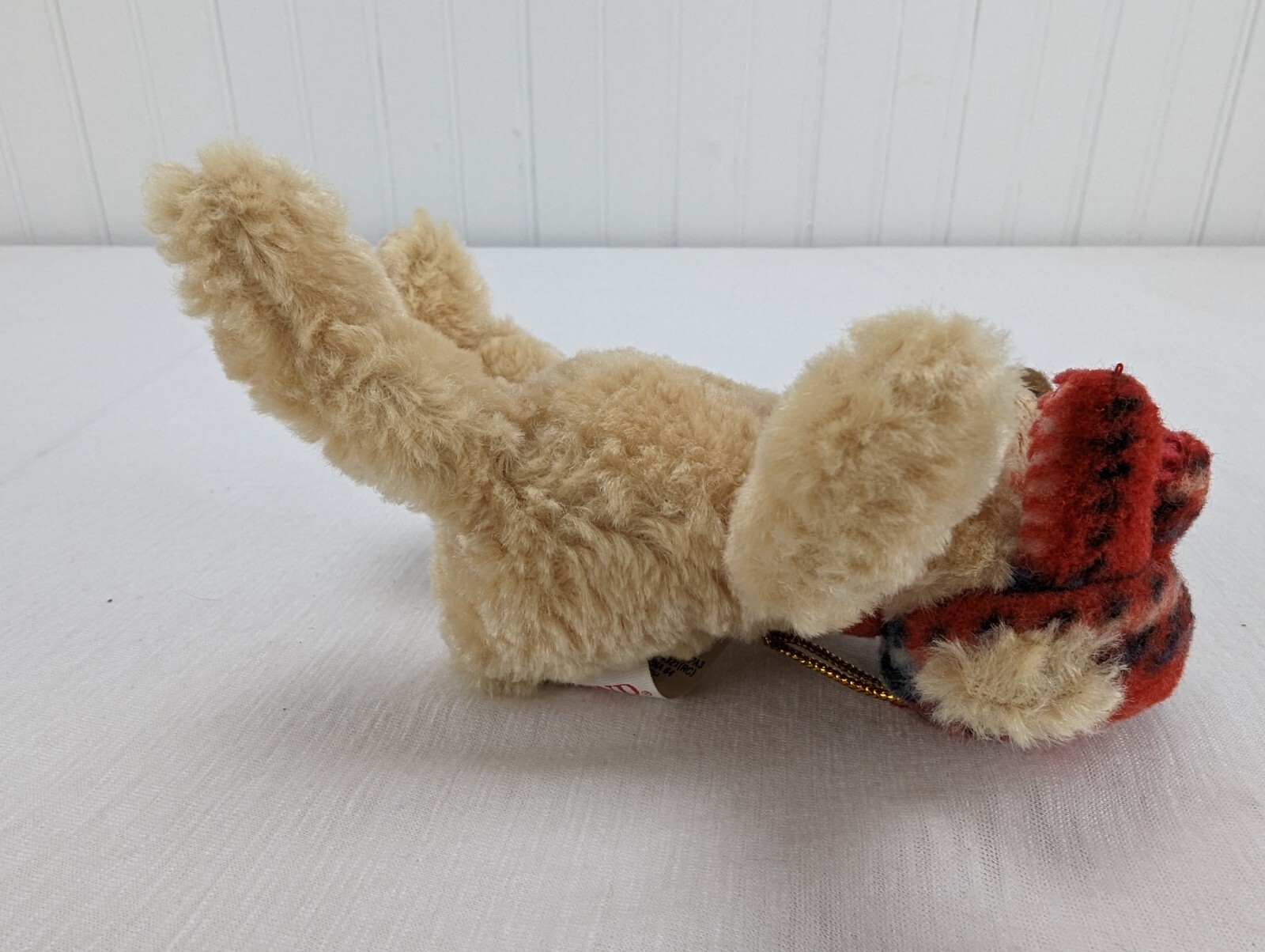 Gund Manni Miniature Teddy Bear Plush 5.5" Stuffed Animal Plaid Hat ...