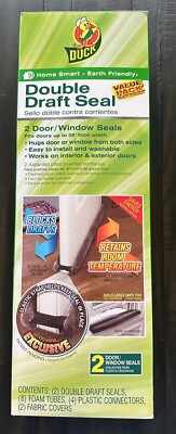 Duck Double Draft Seals 2 Pack Door Window Seal Foam Tubes Fits Up To ...