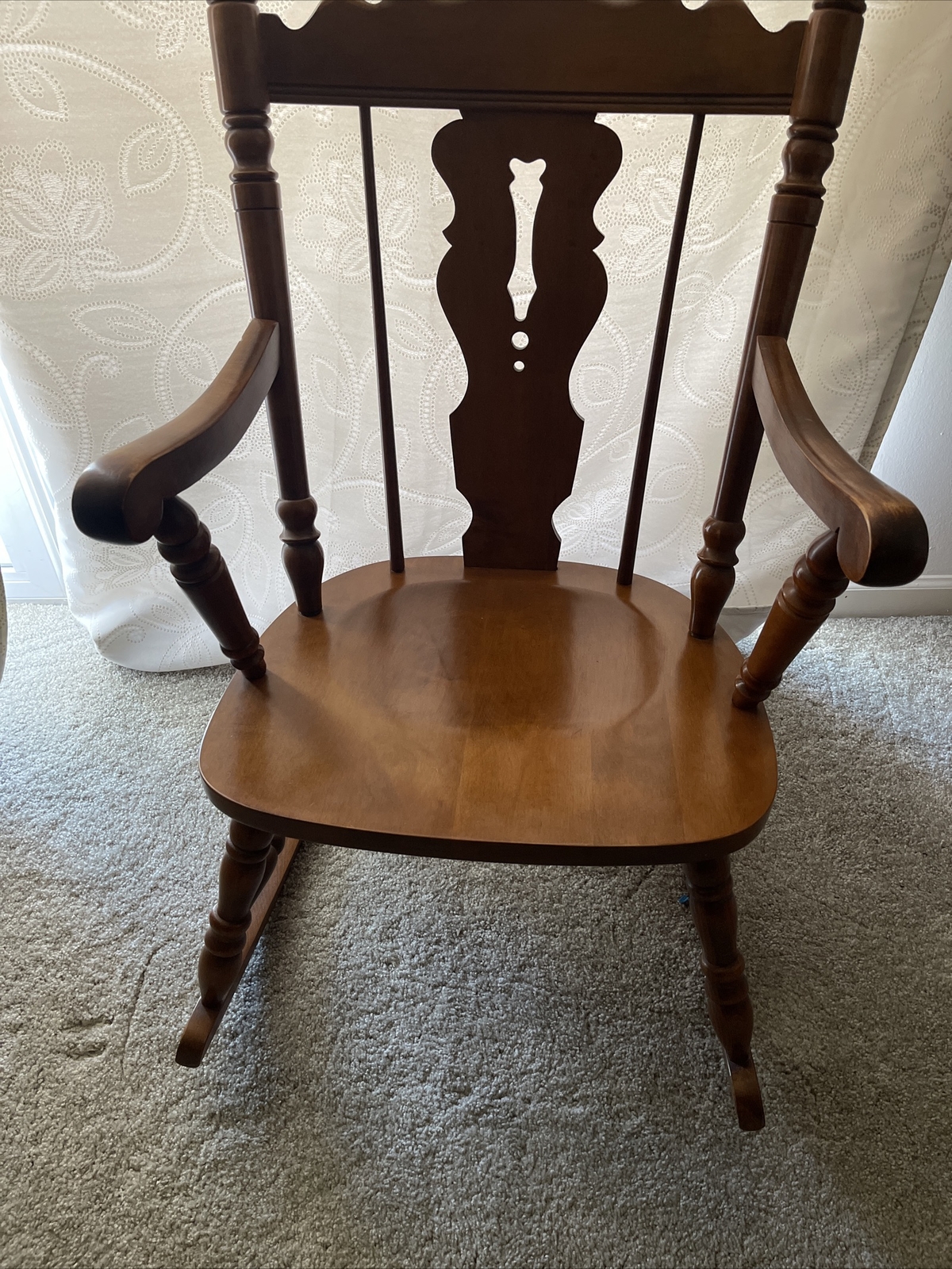 Tell City Chair Co Solid Hard Rock Maple Andover Rocking Key Hole ...