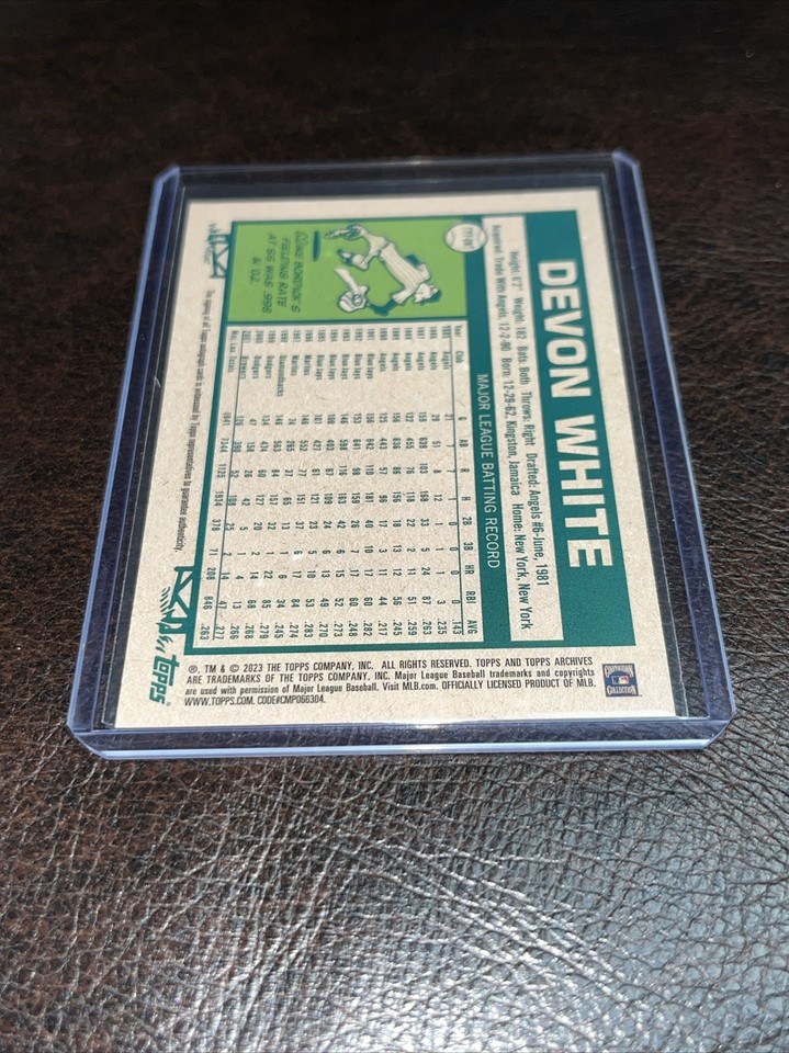 2023 Topps Archives Baseball Devon White On Card Auto Blue Jays Rare | eBay