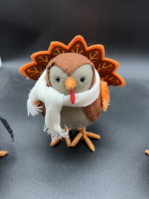 NEW 2022 Featherly Friends Fabric Bird Fall Harvest Decorative Figurine ...