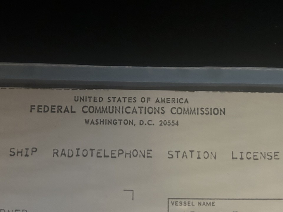 Vtg FCC Federal Communications Commission Radio Telephone Station ...