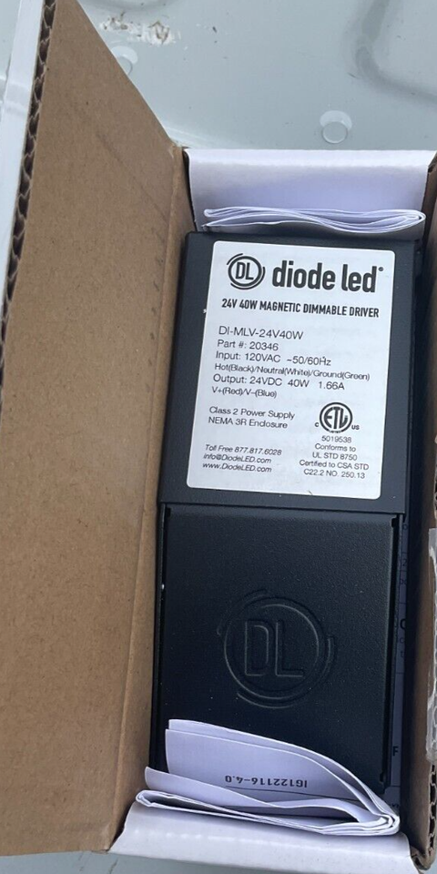 Diode LED 24V Magnetic Dimmable Driver 40W DI-MLV-24V40W Part# 20346 | eBay
