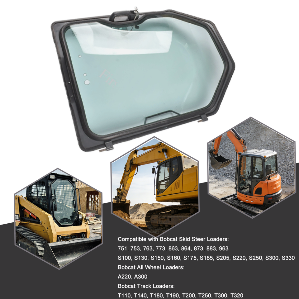 Front Door & Window Kit for Bobcat T110 T140 T180 T190 T200 T250 T300 ...