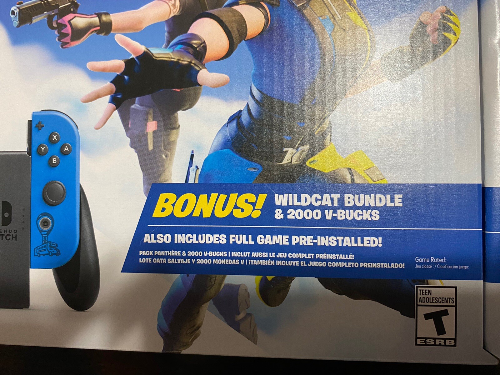 NEW Nintendo Switch Fortnite Special Wildcat Bundle CODE INCLUDED ...