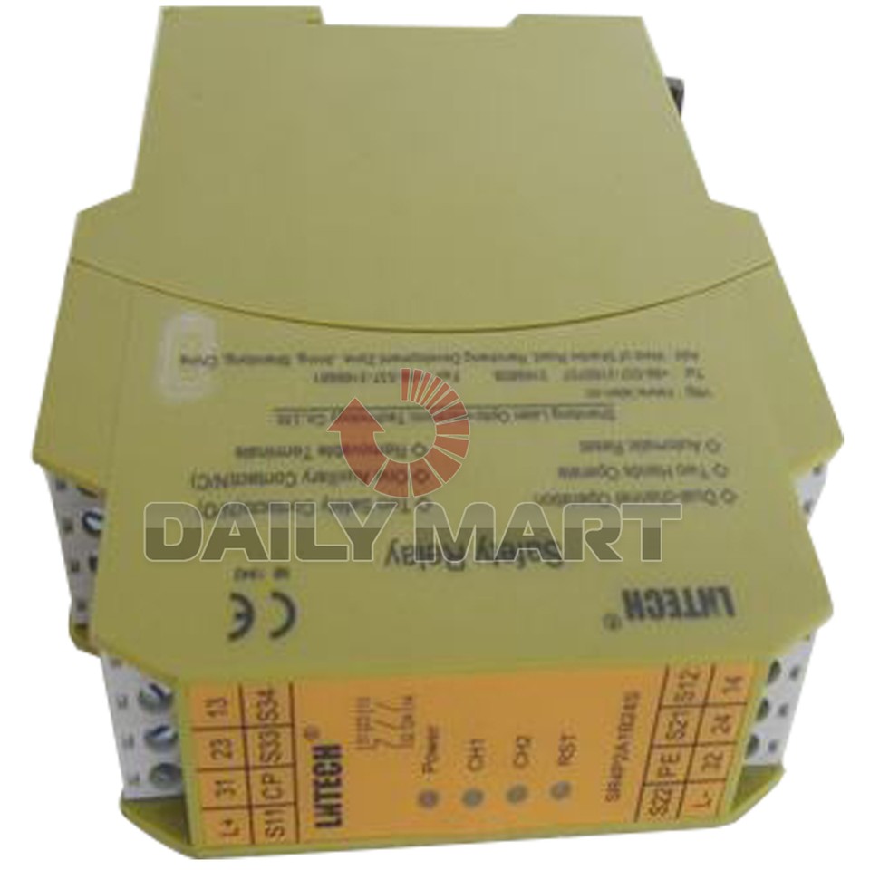 New LNTECH SR4P2A1B24S Miniature Safety Relay Used for Double Hands ...