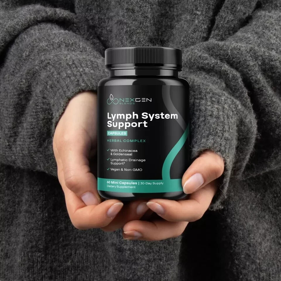 Lymph System Support Supplement 60Caps Lymphatic Support Complex Vegan ...