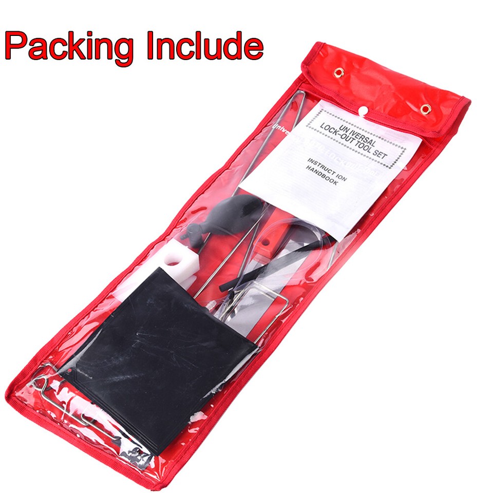 9pcs Car Door Unlock Lock Out Key Lost Opening Tool Kit + Air Pump ...