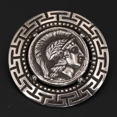 VTG Sterling Silver - ROMAN Greek Key Centurion Brooch Pin - 12.5g | eBay