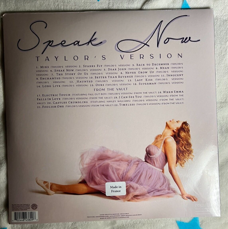 Taylor Swift Version - Speak Now Vinyl 3LP (LILAC) WITH DELUXE CD ...