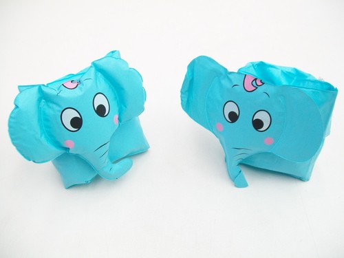 LEARN TO SWIM FLOATIES ARM BANDS SWIMMING POOL INFLATABLE ELEPHANT BLUE ...