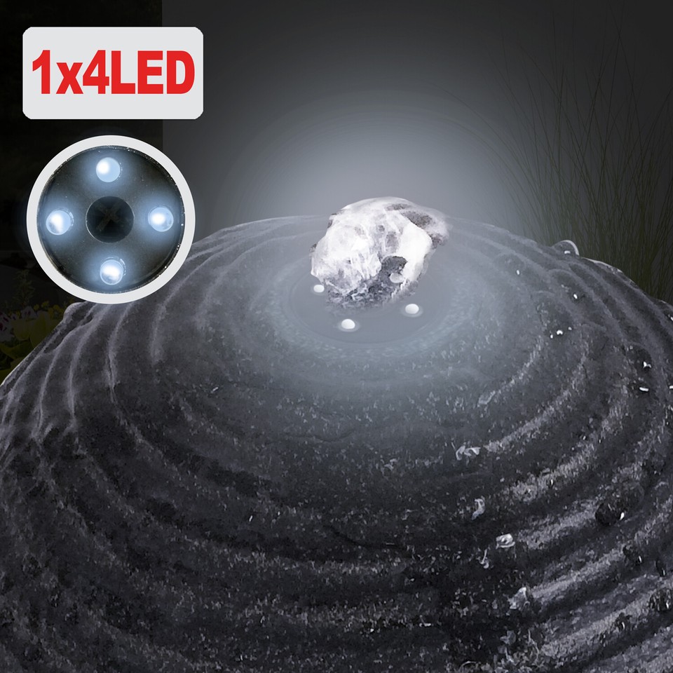 SOLAR BRUNNEN SPRINGBRUNNEN GARTEN BRUNNEN ZIER SOLAR WASSERSPIEL ...