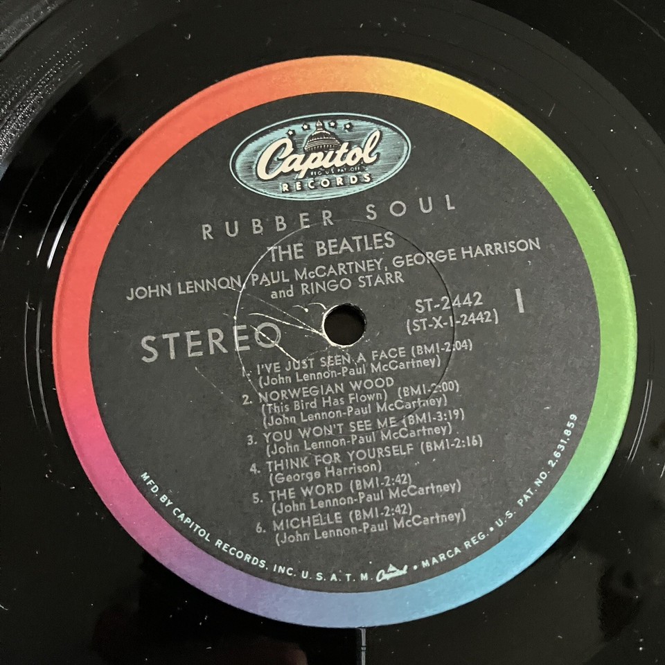 The Beatles Rubber Soul Record Vg+ Vinyl St2442 1966 Scranton Pressing ...