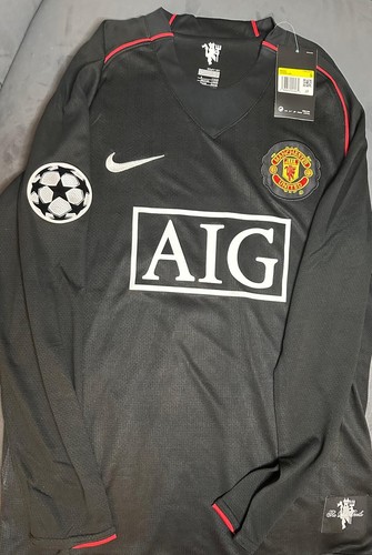 Ronaldo CR7 Manchester United 2007/08 Home Black Retro Jersey | eBay