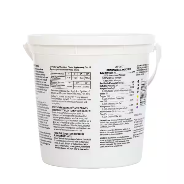 Proven Winners Water Soluble Fertilizer 2.5lb 24-12-17 Fast Growing ...